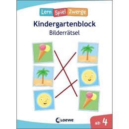 Loewe LernSpielZwerge Kindergartenblock - Bilderrätsel, Kartoniert (TB)