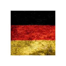 Wallario Acrylglasbild, Verwitterte Deutschland-Fahne in schwarz rot gold