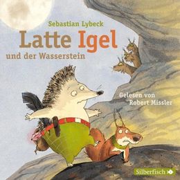 Silberfisch Latte Igel 1: Latte Igel und der Wasserstein,2 Audio-CD - Sebastian Lybeck (Hörbuch)