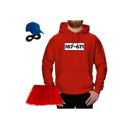 Jimmys Textilfactory Kostüm Hoodie Panzerknacker Deluxe+ Kostüm-Set Tütü Karneval Fasching XS-5XL