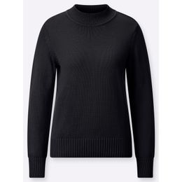 WITT Damen Stehkragenpullover mit Baumwolle, petrol, Gr&ouml;&szlig;e 36