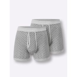 w&auml;schepur men Herren Hose kurz, grau-bedruckt, Gr&ouml;&szlig;e 6