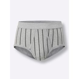 w&auml;schepur men Herren Slip, hellgrau-gestreift, Gr&ouml;&szlig;e 5