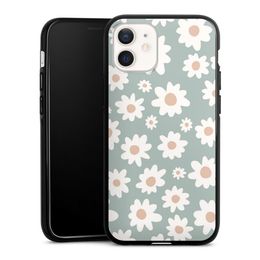 DeinDesign iPhone 12 mini Handy Silikon H&uuml;lle Case schwarz Handyh&uuml;lle Daisy Muster Flowers