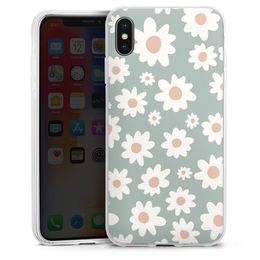 DeinDesign iPhone Xs Max Handy Silikon H&uuml;lle Case transparent Handyh&uuml;lle Daisy Muster Flowers Silikon Case