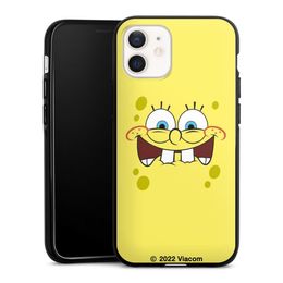 DeinDesign iPhone 12 Handy Silikon H&uuml;lle Case schwarz Handyh&uuml;lle Official Licensed Product Kindheit Spongebob