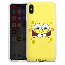 DeinDesign iPhone Xs Max Handy Silikon H&uuml;lle Case transparent Handyh&uuml;lle Official Licensed Product Kindheit Spongebob Silikon Case