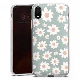 DeinDesign iPhone Xr Handy Silikon H&uuml;lle Case transparent Handyh&uuml;lle Daisy Muster Flowers Silikon Case
