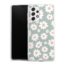 DeinDesign Galaxy A33 5G Handy Silikon H&uuml;lle Case transparent Handyh&uuml;lle Daisy Muster Flowers Silikon Case