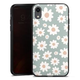 DeinDesign iPhone Xr Handy Silikon H&uuml;lle Case schwarz Handyh&uuml;lle Daisy Muster Flowers