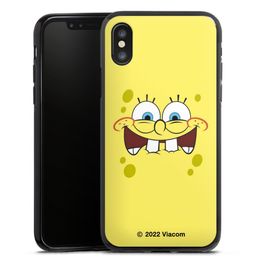 DeinDesign iPhone Xs Handy Silikon H&uuml;lle Case schwarz Handyh&uuml;lle Official Licensed Product Kindheit Spongebob