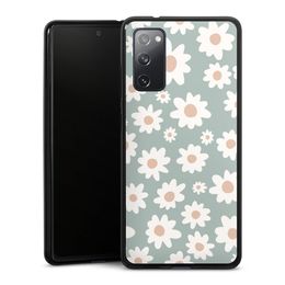 DeinDesign Galaxy S20 FE 5G Handy Silikon H&uuml;lle Case schwarz Handyh&uuml;lle Daisy Muster Flowers