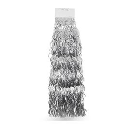 Weihnachtswunder® Lametta 3x Lametta Silber - Aluminiumoptik - täuschend echt- Deko Weihnachten, 50 cm Länge, silberfarben