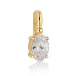 NKlaus Kettenanhänger Kettenanhänger Träne Zirkonia aus 333 Gelb Gold 8, goldfarben
