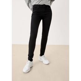 QS Stoffhose Jeans Sadie / Skinny Fit / Mid Rise / Skinny Leg Label-Patch