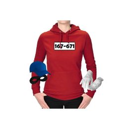 Jimmys Textilfactory Kostüm Hoodie Panzerknacker Damen Kostüm-Set Karneval Verkleidung XS-2XL