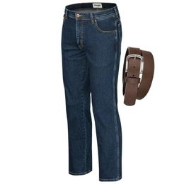 Wrangler Straight-Jeans Texas Authentic Straight Herrenjeans Jeans Stretch mit Gürtel