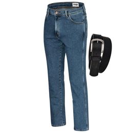 Wrangler Straight-Jeans Texas Authentic Straight Herrenjeans Jeans Stretch mit Gürtel