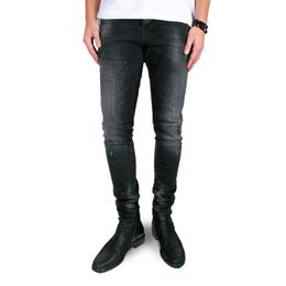 Goldgarn Denim Goldgarn 5-Pocket-Jeans Herren NECKARAU Skinny Cropped distressed Denim
