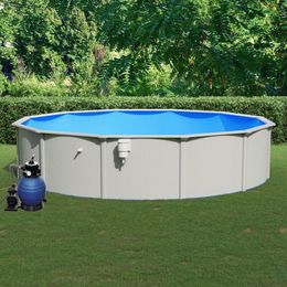 Pool mit Sandfilterpumpe 550x120 cm Vidaxl n/a