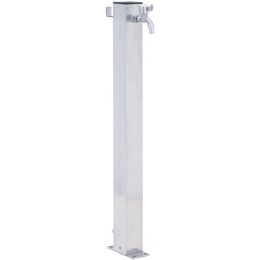 Bonnevie - Wassersäule für den Garten 60 cm Edelstahl Quadratisch vidaXL597831