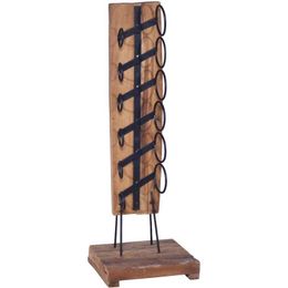 Bonnevie - Weinständer für 6 Flaschen 35x35x100 cm Massivholz Teak vidaXL724621