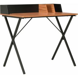 Bonnevie - Computertisch,Schreibtisch Schwarz und Braun 80x50x84 cm vidaXL