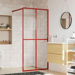 Duschwand für Begehbare Dusche,Duschtrennwand mit esg Klarglas Rot 80x195 cm vidaXL