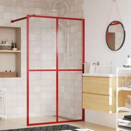 Duschwand für Begehbare Dusche,Duschtrennwand mit esg Klarglas Rot 118x195 cm vidaXL