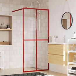 Duschwand für Begehbare Dusche,Duschtrennwand mit esg Klarglas Rot 100x195 cm vidaXL
