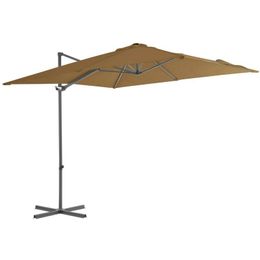 Bonnevie - Ampelschirm,Sonnenschirm mit Stahlmast Taupe 250 x 250 cm vidaXL