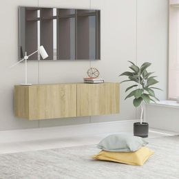 Bonnevie - TV-Schrank,TV-Möbel Sonoma-Eiche 100x30x30 cm Holzwerkstoff vidaXL