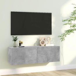 Bonnevie - TV-Schrank,TV-Möbel Betongrau 100x30x30 cm Holzwerkstoff vidaXL