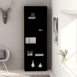 Bonnevie - Bücherregal,Standregal 5 Fächer Schwarz 60x24x175 cm Holzwerkstoff vidaXL