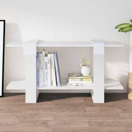 Vidaxl - Bücherregal Hochglanz-Weiß 100x30x51 cm Holzwerkstoff Weiß