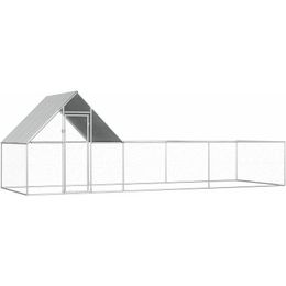 Bonnevie - Hühnerstall,Zwerghühnerhaus 6x2x2 m Verzinkter Stahl vidaXL