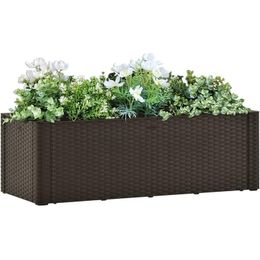 Garten-Hochbeet,Blumenkasten mit Selbstbewässerungssystem Mokka 100x43x33 cm vidaXL