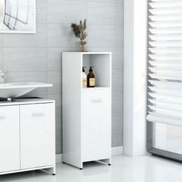 Bonnevie - Badezimmerschrank,Badschrank Hochglanz-Weiß 30x30x95 cm Holzwerkstoff vidaXL