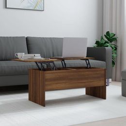 Bonnevie - Couchtische Kaffeetisch Braun Eichen-Optik 102x50,5x46,5 cm Holzwerkstoff vidaXL