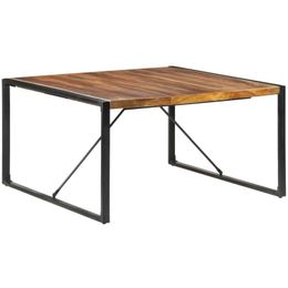 Esstisch,Esszimmertisch 140x140x75 cm Massivholz mit Palisander-Finish vidaXL