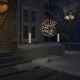 Weihnachtsbaum,Kunstbaum 200 LEDs Warmweißes Licht Kirschblüten 180 cm vidaXL
