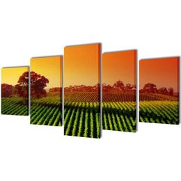 Vidaxl - Bilder Dekoration Set Landwirtschaft 100 x 50 cm Mehrfarbig