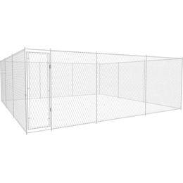 Outdoor-Hundezwinger,Hundekäfig Verzinkter Stahl 570x570x185 cm vidaXL