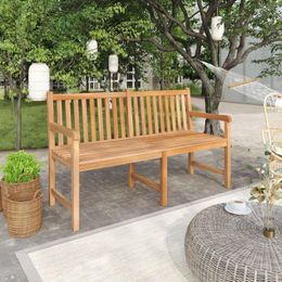 Bonnevie - Gartenbank Ruhebank 150 cm Massivholz Teak vidaXL