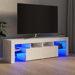 TV-Schrank,TV-Möbel mit LED-Beleuchtung Hochglanz-Weiß 140x36,5x40 cm vidaXL