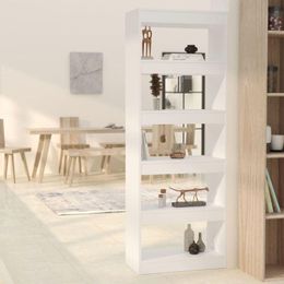 Bonnevie - Bücherregal/Raumteiler,Bücherschrank Weiß 60x30x166 cm Holzwerkstoff vidaXL