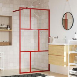 Duschwand für Begehbare Dusche,Duschtrennwand mit esg Klarglas Rot 115x195 cm vidaXL