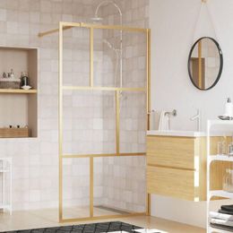 Duschwand für Begehbare Dusche,Duschtrennwand esg Klarglas Golden 100x195cm vidaXL