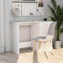 Bonnevie - Computertisch,Schreibtisch Weiß 100×50×76 cm Holzwerkstoff vidaXL