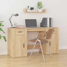 Computertisch,Schreibtisch mit Stauraum Sonoma-Eiche Holzwerkstoff vidaXL